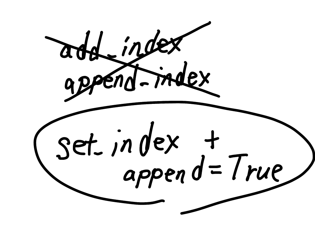 DataFrame add index append index 